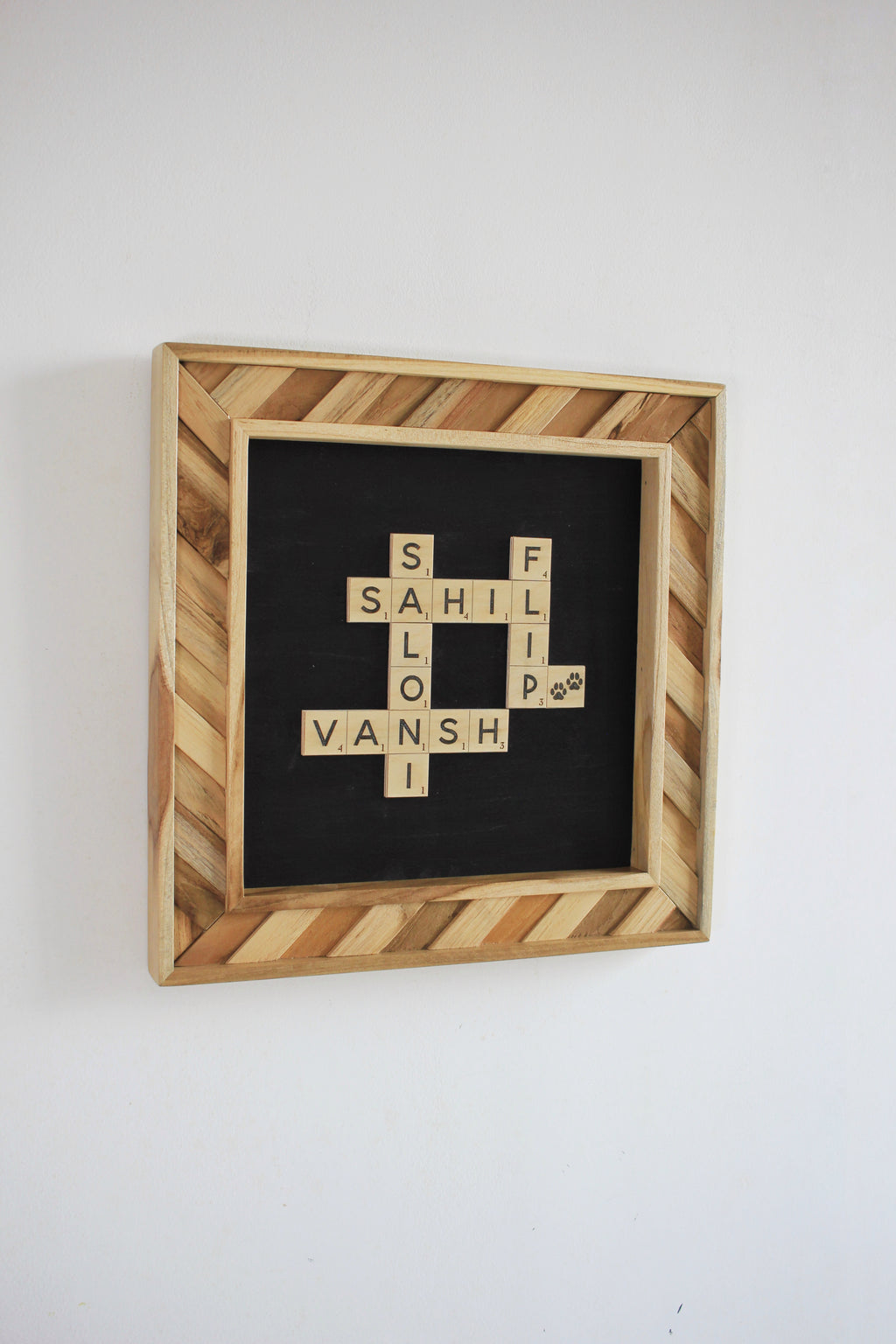 Slanted Scrabble Sign – NotSoShabby