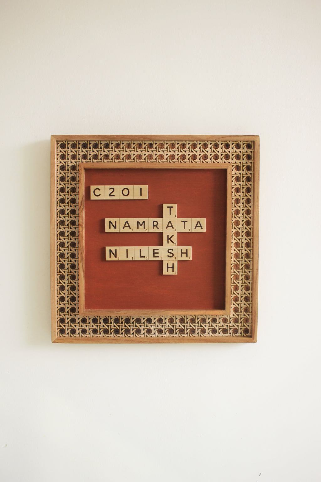 Rattan Border Scrabble Sign – NotSoShabby